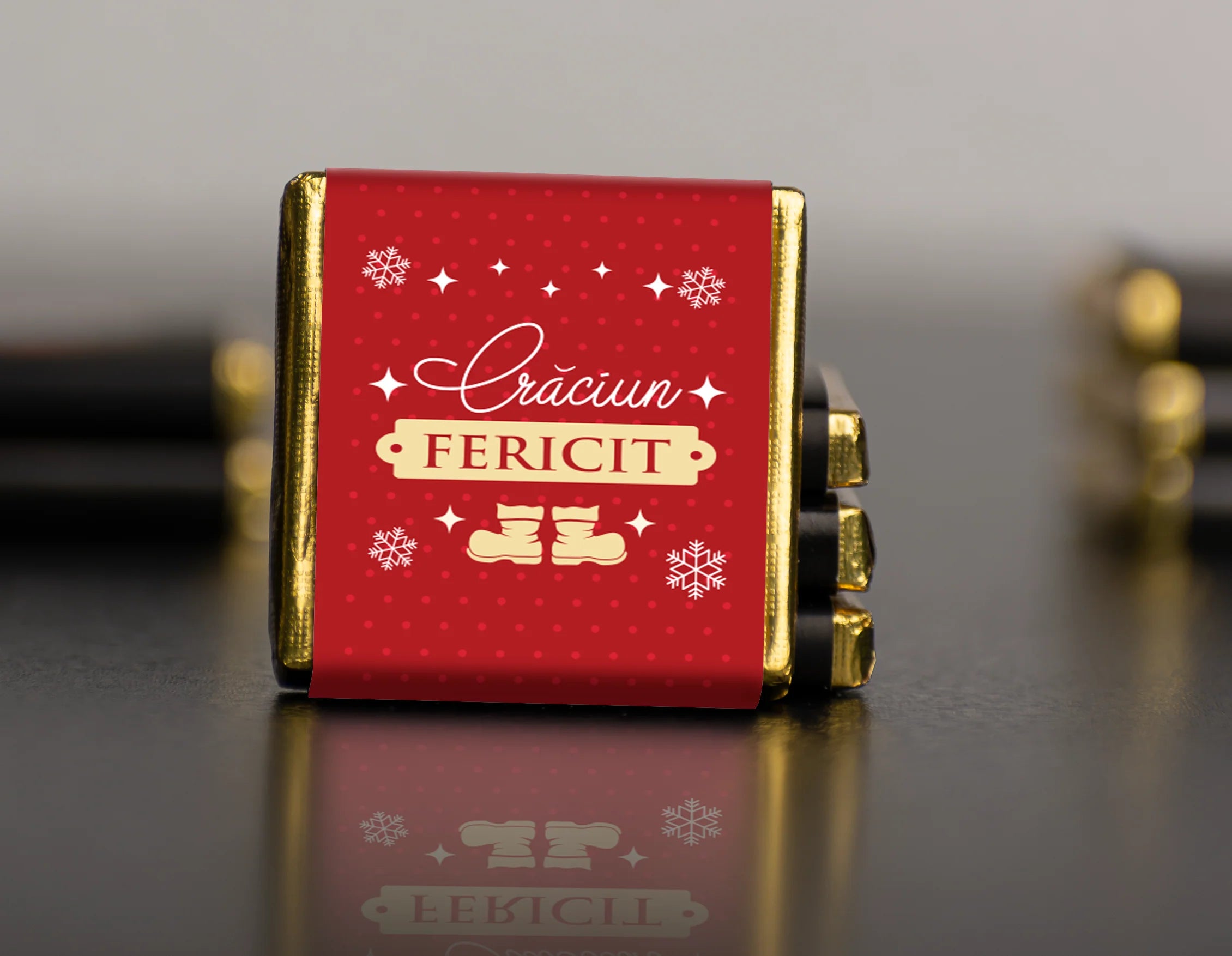 Ciocolata personalizata mica pentru Craciun - Fluturas.net